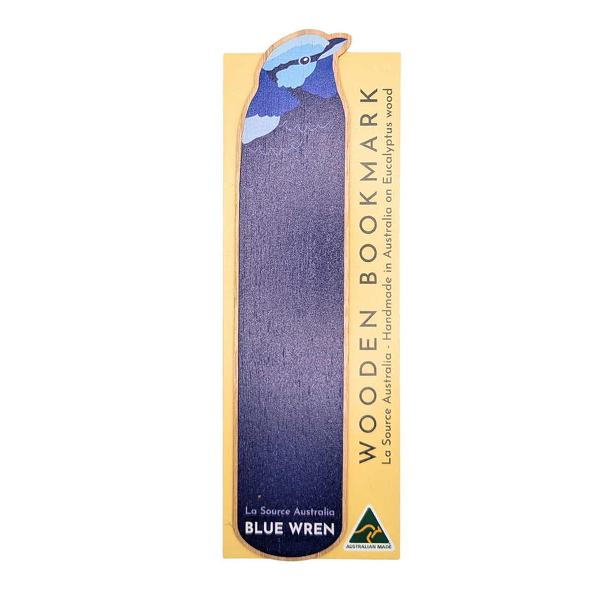 Blue Wren Bird Wooden Bookmark Made in Australia on Eucalyptus Wood ...