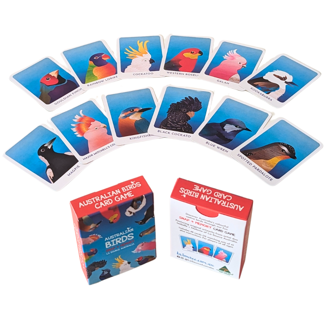 Snap + Memory Card Game Australian Birds Made in Australia Kids Gift ...