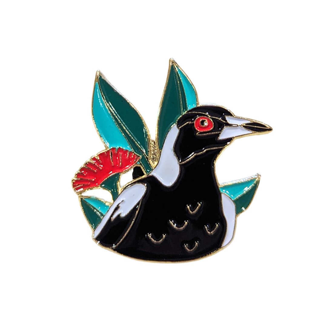 Magpie Enamel Pin - Fun Australian Native Bird Gift – La Source Australia