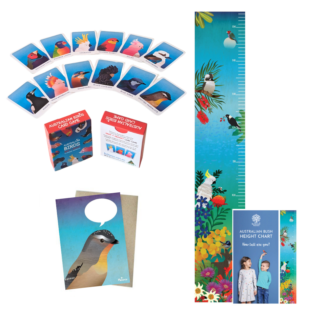 Australian Made Snap Memory Game Height Chart - Australian Birds Gift ...