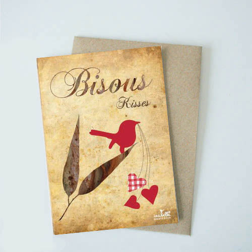 Bisous Greeting Card - French Kisses - Made in Australia – La Source ...