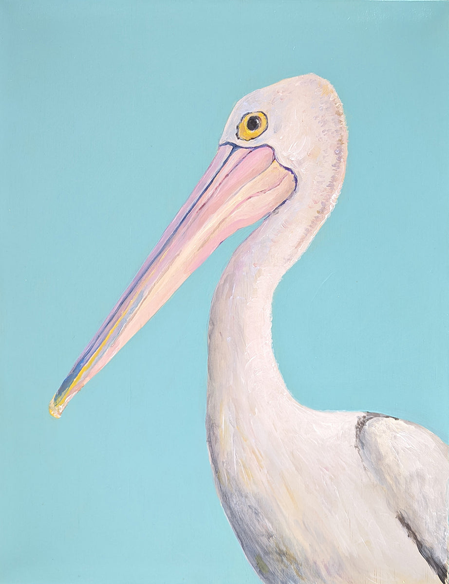 The Quiet Pelican - Australian Native Bird Artwork Painting – La Source ...